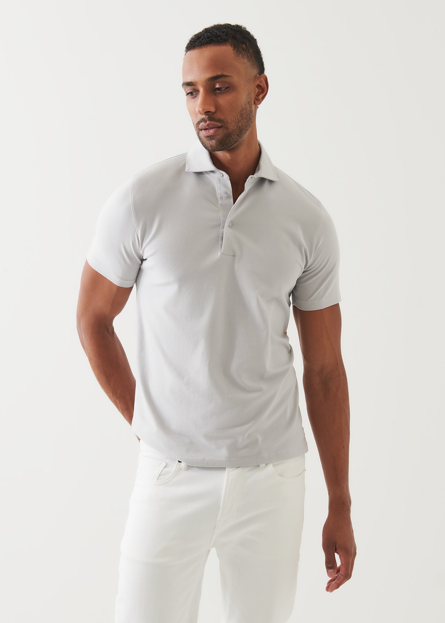 PIMA COTTON STRETCH POLO | PATRICK ASSARAF | Luxury Fashion