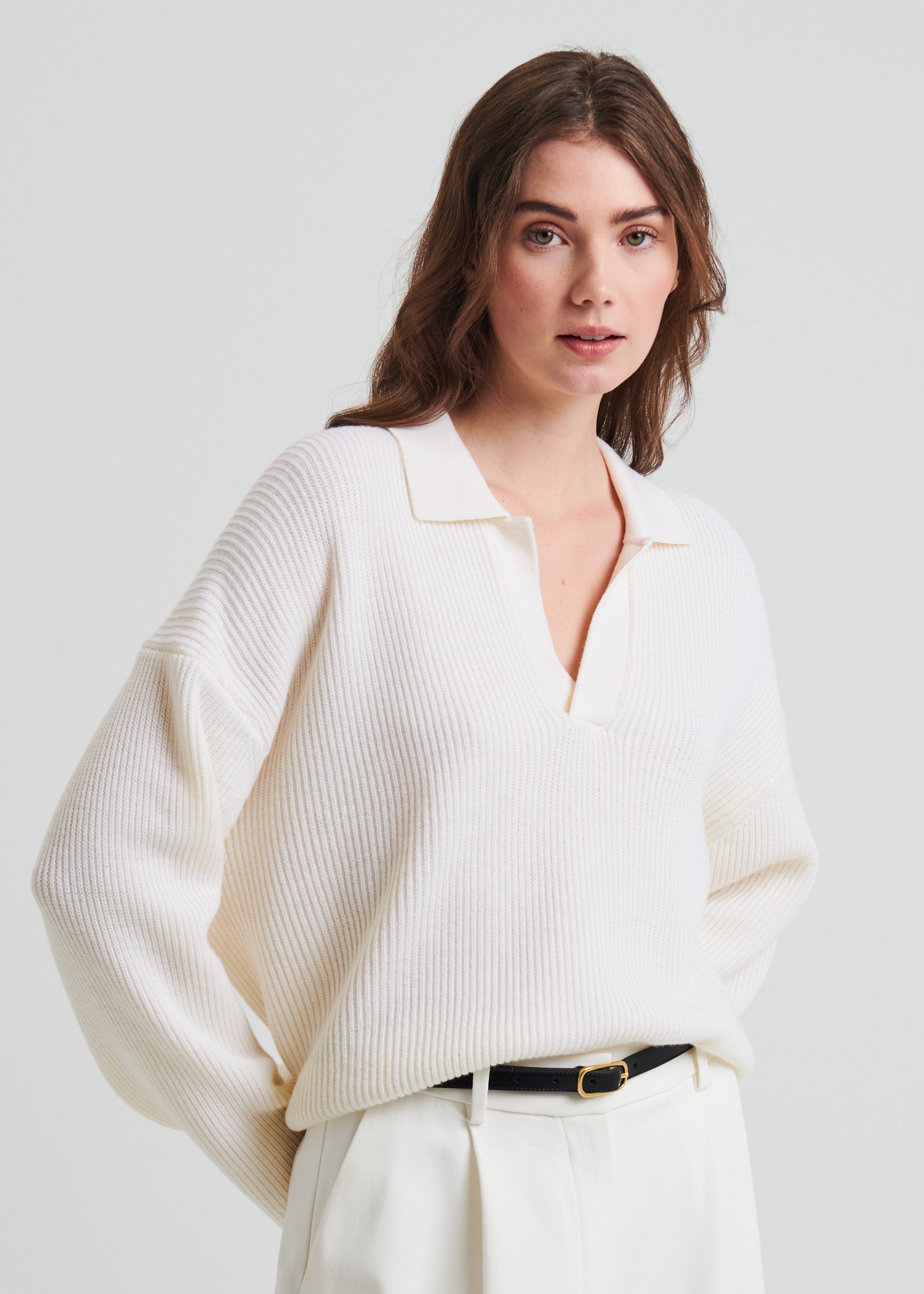 Merino Relaxed Polo | PATRICK ASSARAF | Luxury Fashion